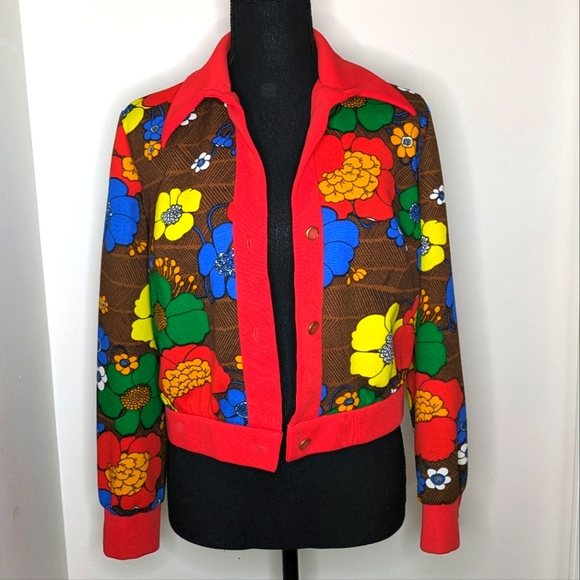 momentum | Jackets & Coats | Vintage Colorful Floral Jacket | Poshmark